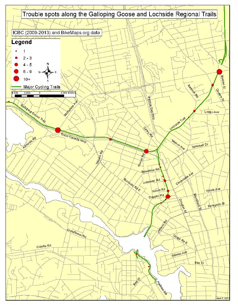 BikeMaps.org highlights trouble spots on the Galloping Goose Regional ...